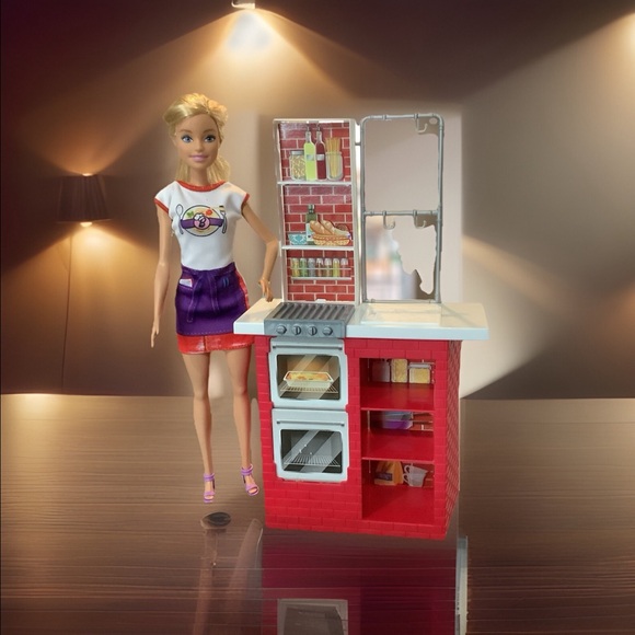 Mattel | Kitchen | Barbie Spaghetti Chef Doll And Playset Set Of 2 ...